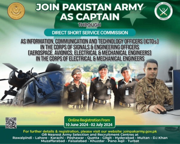 Join Pak Army as Captain 2024
