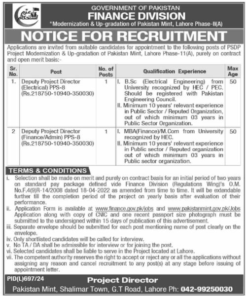 PSDP Jobs 2024