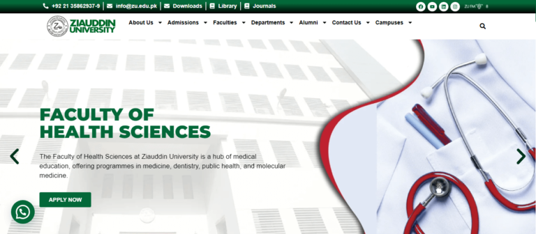 Ziauddin University admission session 2024-2025